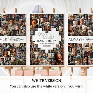 Celebration of Life Poster, in Loving Memory Board, Funeral Heart Photo ...