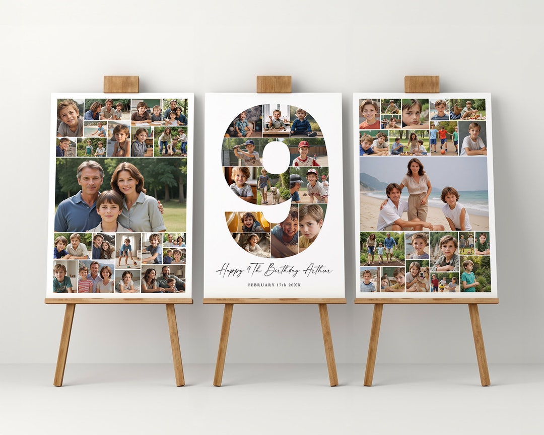 9th Birthday Welcome Sign Template Set, Customizable and Printable ...