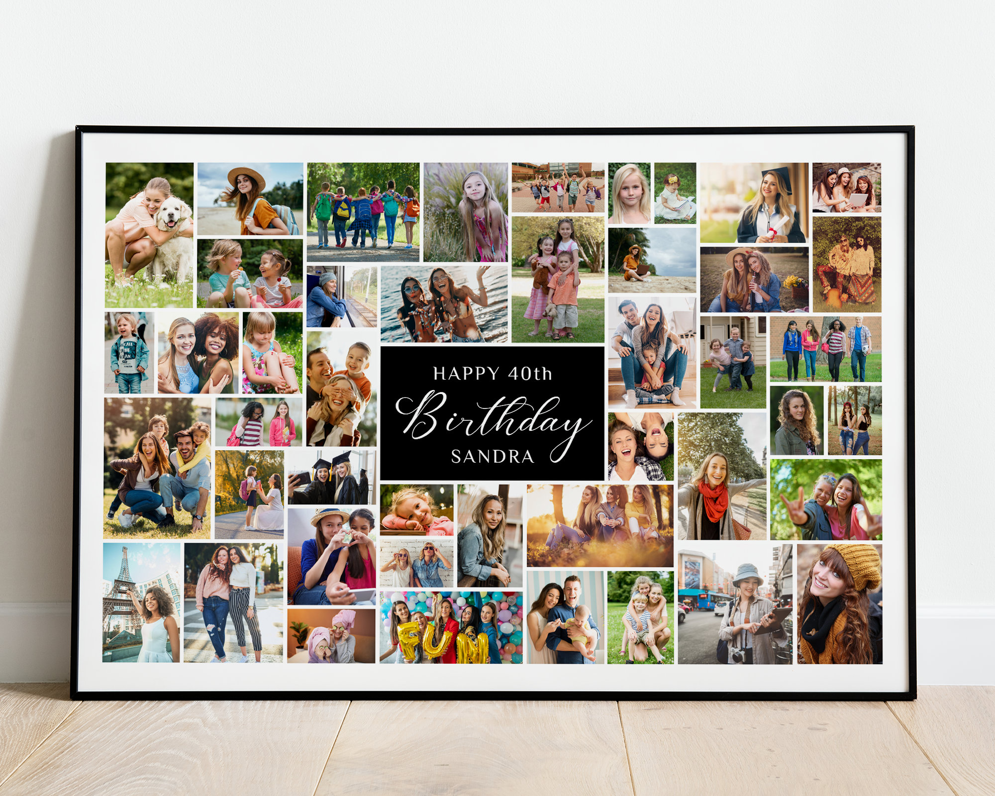 Birthday Photo Collage Template Photo Gift Collage Template - Etsy UK