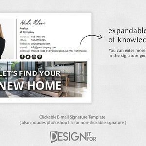 Clickable Real Estate Email Signature With Banner and Logo, Realtor ...