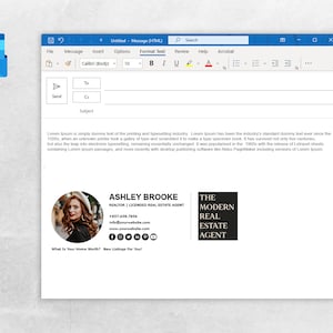 Realtor Email Signature Template, Real Estate Gmail Clickable E-mail ...