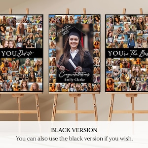 Graduation Photo Collage Template Set, Graduation Welcome Sign ...