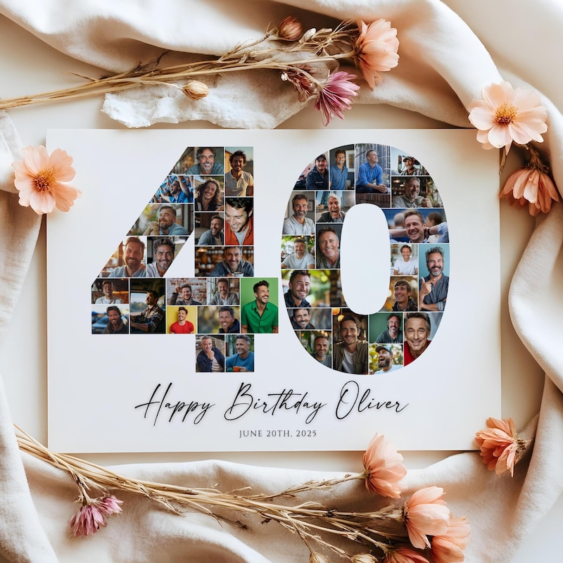 Stilvolle Gluckwunschkarte 40 Geburtstag Mann Fotos