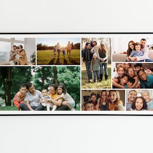 Family Photo Collage Template, Photo Collage for Family, Canva, 10x20 ...