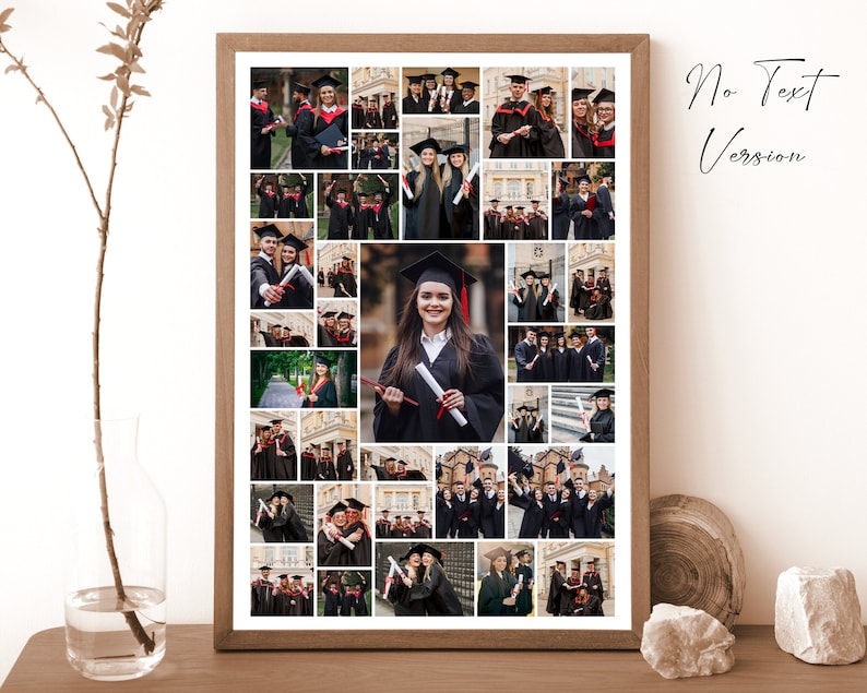Graduation Photo Collage Template, Poster, Letter Size Class Photo ...