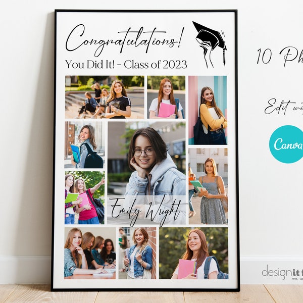 Graduation Poster Picture Template - Etsy