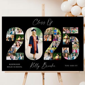 2025 Graduation Photo Collage Welcome Sign Template, Class of 2025 ...