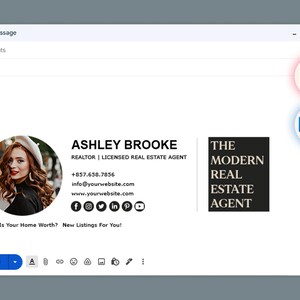Realtor Email Signature Template Real Estate Gmail Clickable - Etsy