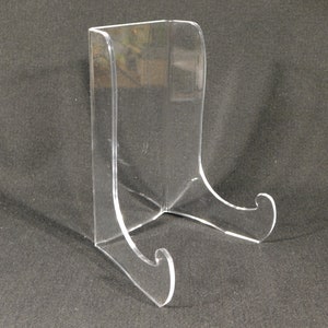 Easel Display Stand Clear Lucite Small Size for Plates, Pictures and ...