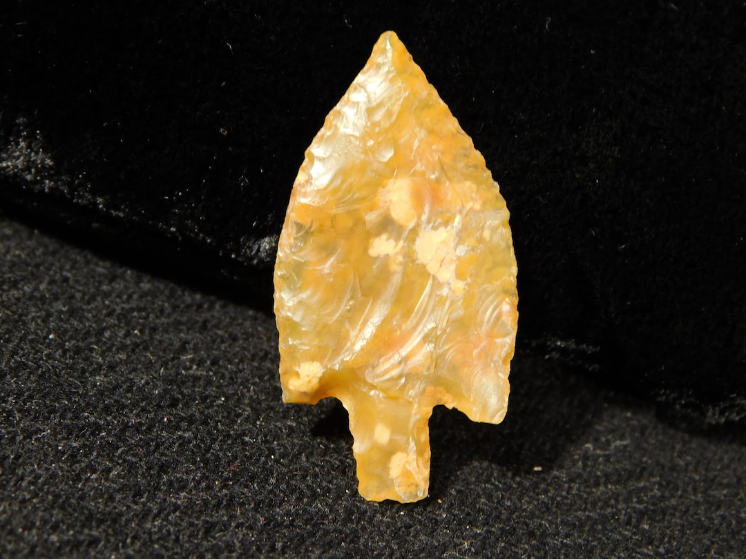 Ancient BULLET Form Basal Notched Arrowhead or Flint Artifact Niger 1. ...