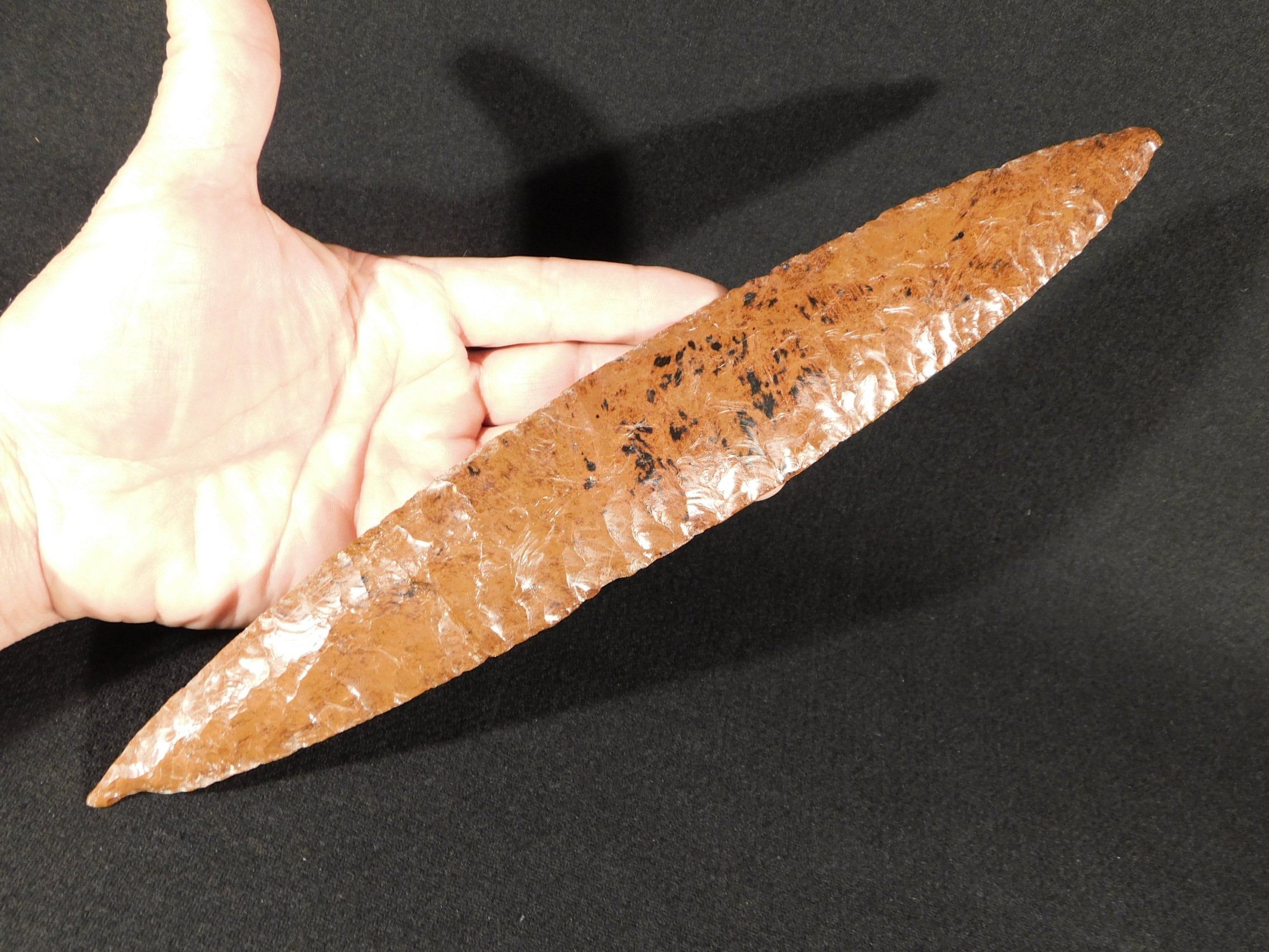 Huge! Ancient COLIMA Mahogany Obsidian Blade Knife or Spear Mexico 172 ...