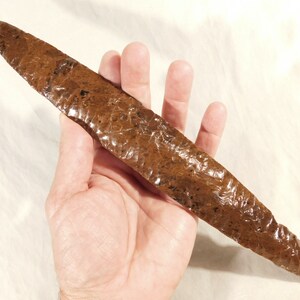 Huge Ancient COLIMA Mahogany Obsidian Blade Knife or Spear Mexico 203gr ...