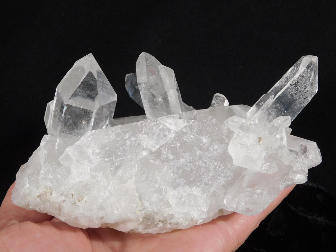 BIG! VERY Translucent! Quartz Crystal Cluster 100% Natural Brazil 765gr ...