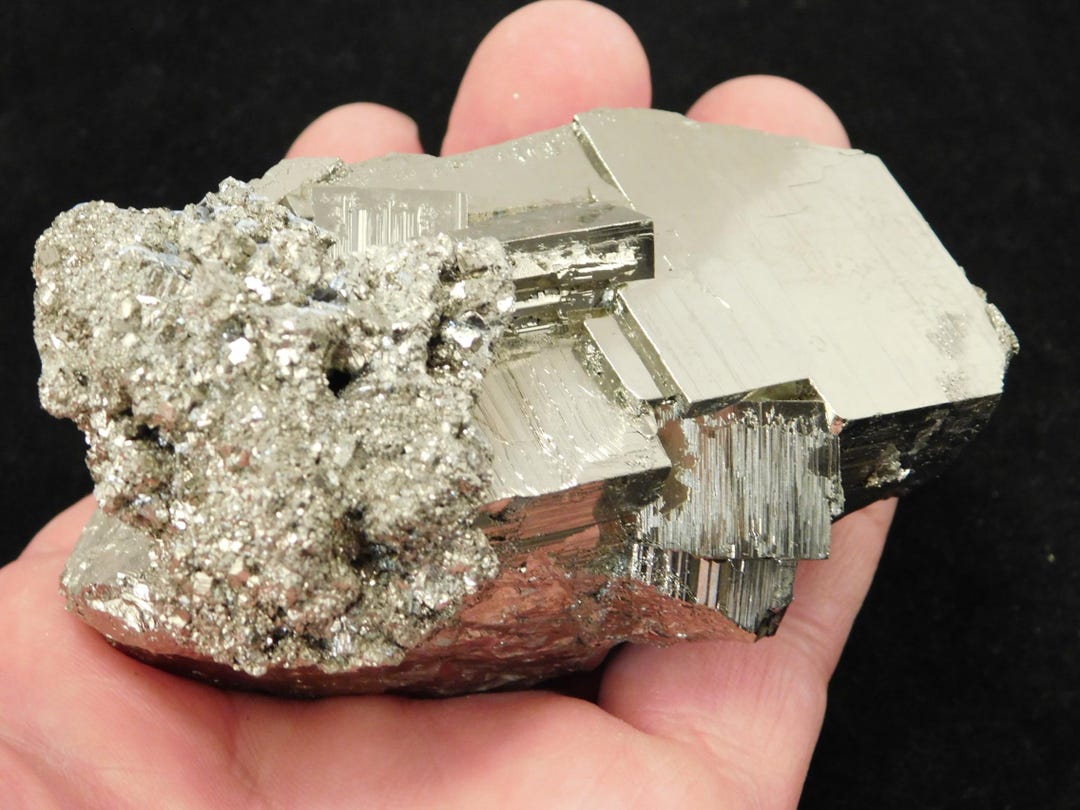Big NICE PYRITE Crystal CUBE Cluster With Druzy Pyrite From Peru 472gr ...