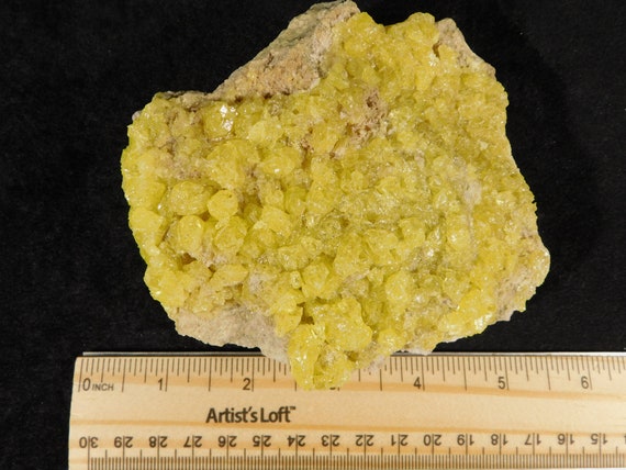Bright YELLOW Sulfur Crystal Cluster From El Desierto Mine Bolivia ...