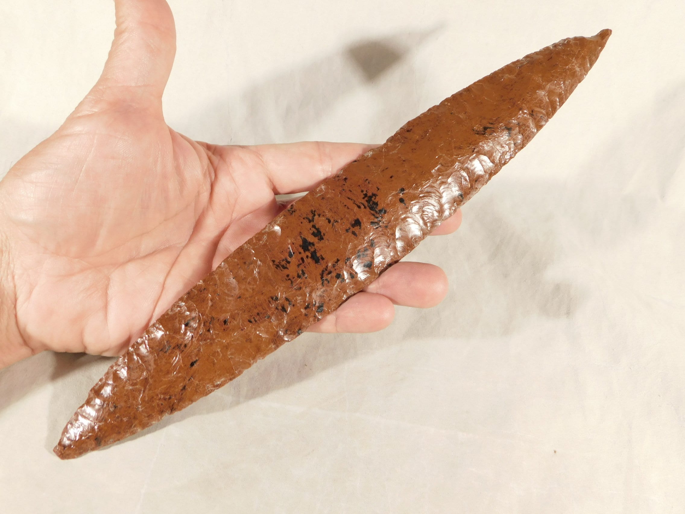 Huge! Ancient COLIMA Mahogany Obsidian Blade Knife or Spear Mexico 172 ...