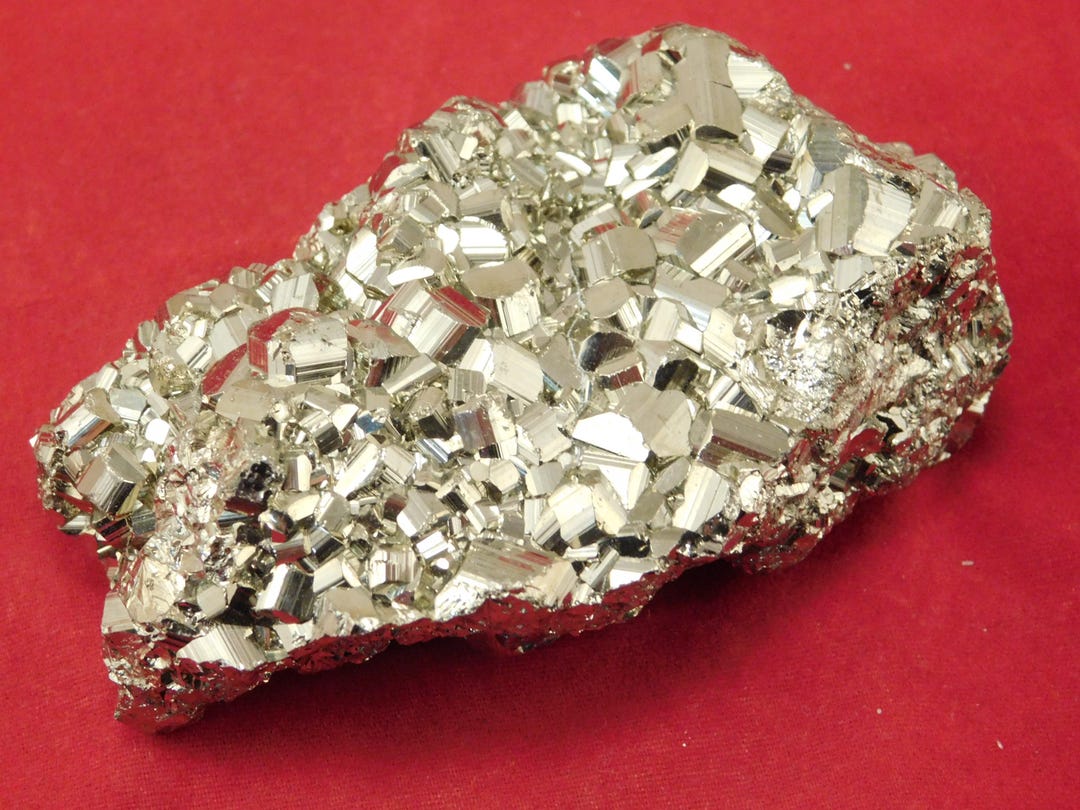 SUPER Nice! Rhombic PYRITE Crystal Cluster 100% Natural Peru 262gr - Etsy