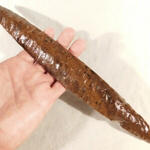 Huge Ancient COLIMA Mahogany Obsidian Blade Knife or Spear Mexico 203gr ...