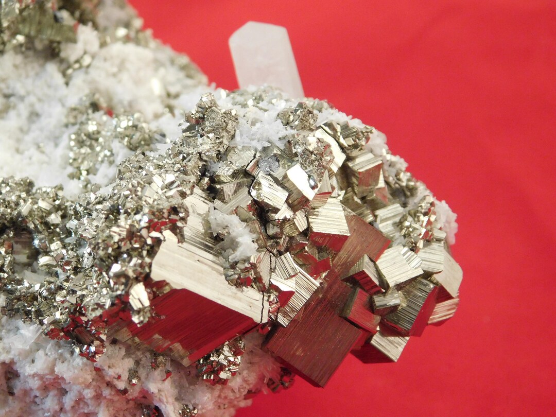 Wow GIANT! Pyrite Crystal CUBE Cluster With Druzy Quartz and Druzy ...