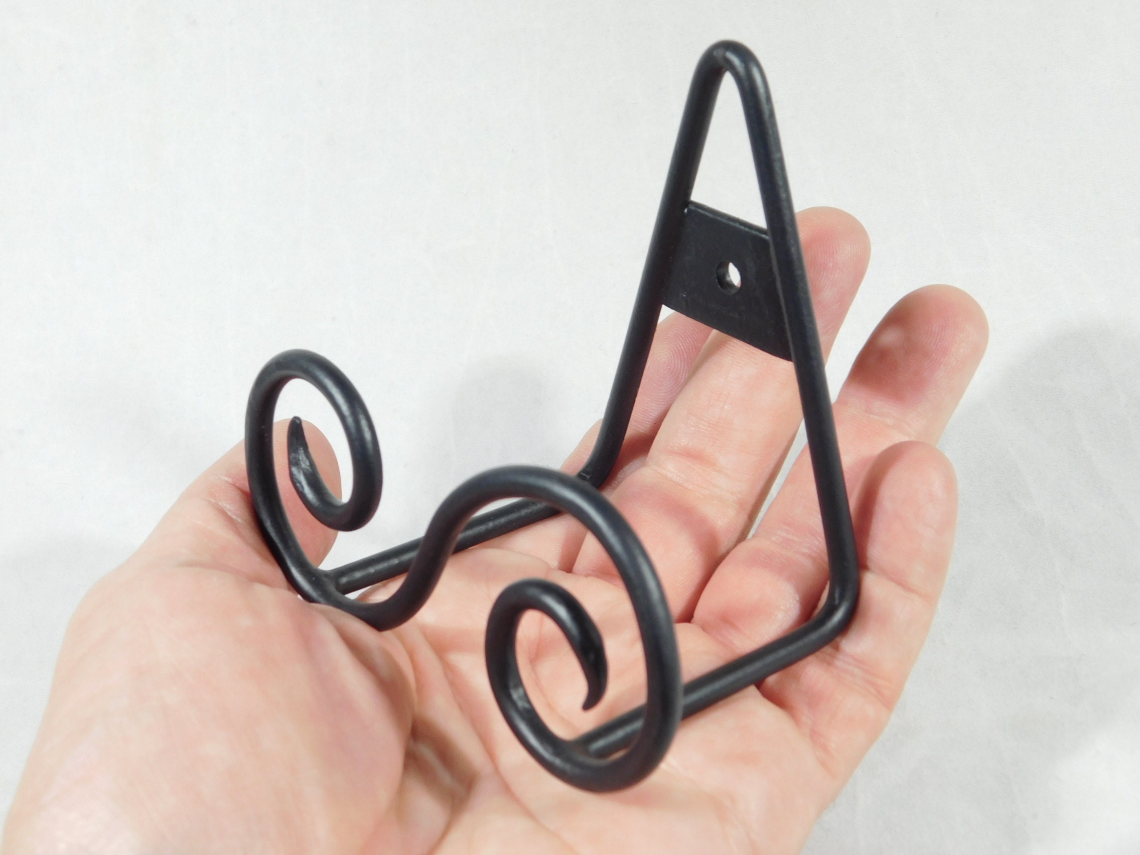 Easel Display Stand Small Size Black Metal SCROLL Design WALL Mountable ...