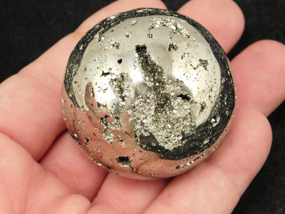 Larger! Polished Pyrite Crystal Filled SPHERE From Peru 239gr - Etsy