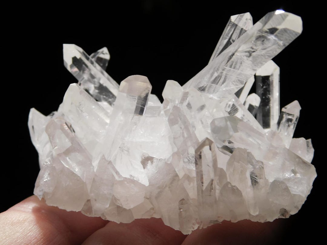 VERY TRANSLUCENT Quartz Crystal Cluster Collier Creek Arkansas 97.0gr ...