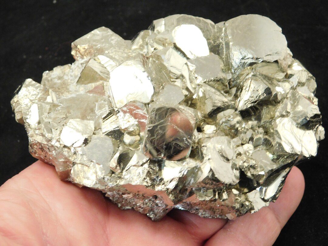Big Rhombic PYRITE Crystal Cluster 100% Natural From Peru 680gr - Etsy