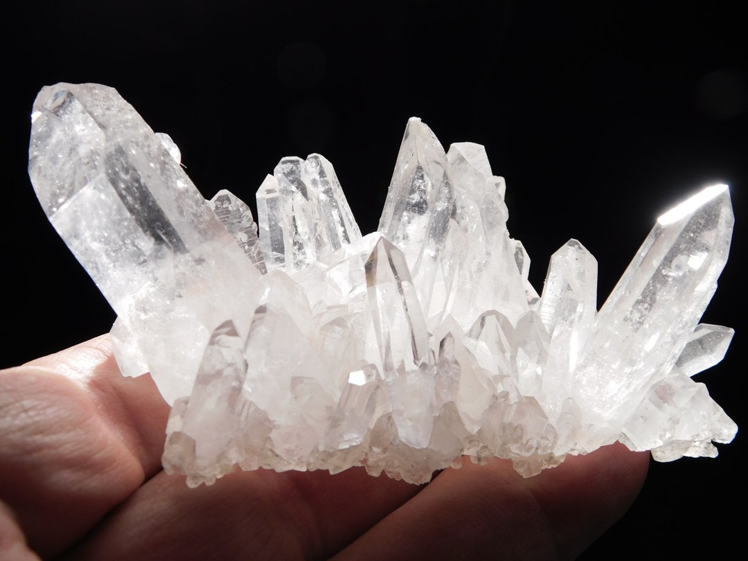 VERY! TRANSLUCENT Quartz Crystal Cluster Collier Creek Arkansas 78.4gr ...