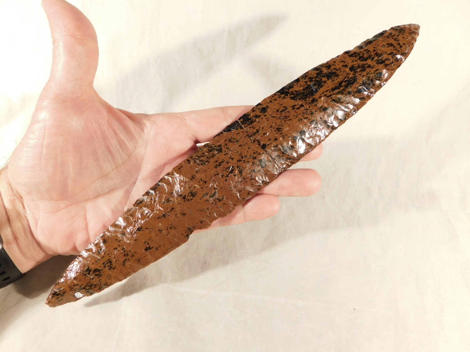 Huge! Ancient COLIMA Mahogany Obsidian Blade Knife or Spear Mexico ...