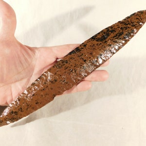 Huge Ancient COLIMA Mahogany Obsidian Blade Knife or Spear Mexico 189gr ...
