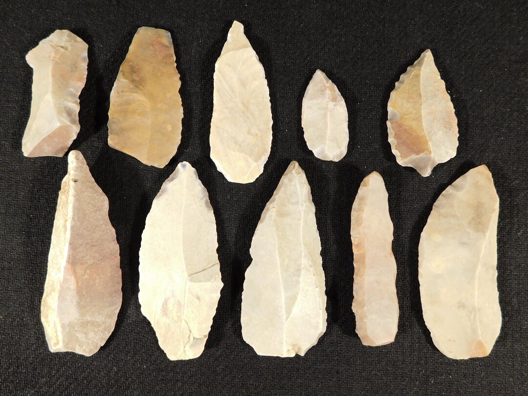 Big Lot of TEN! Ancient Flint Stone TOOLS! or Artifacts Algeria 131gr ...