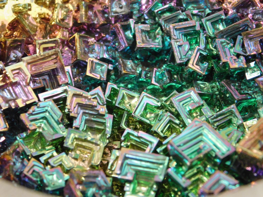 Big Hollow Half Sphere Full of Super Symmetrical BISMUTH Crystals 428gr ...