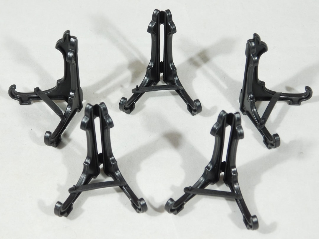 Easel Display Stand Lot of FIVE! Mini Size Plastic Folding Black Color ...