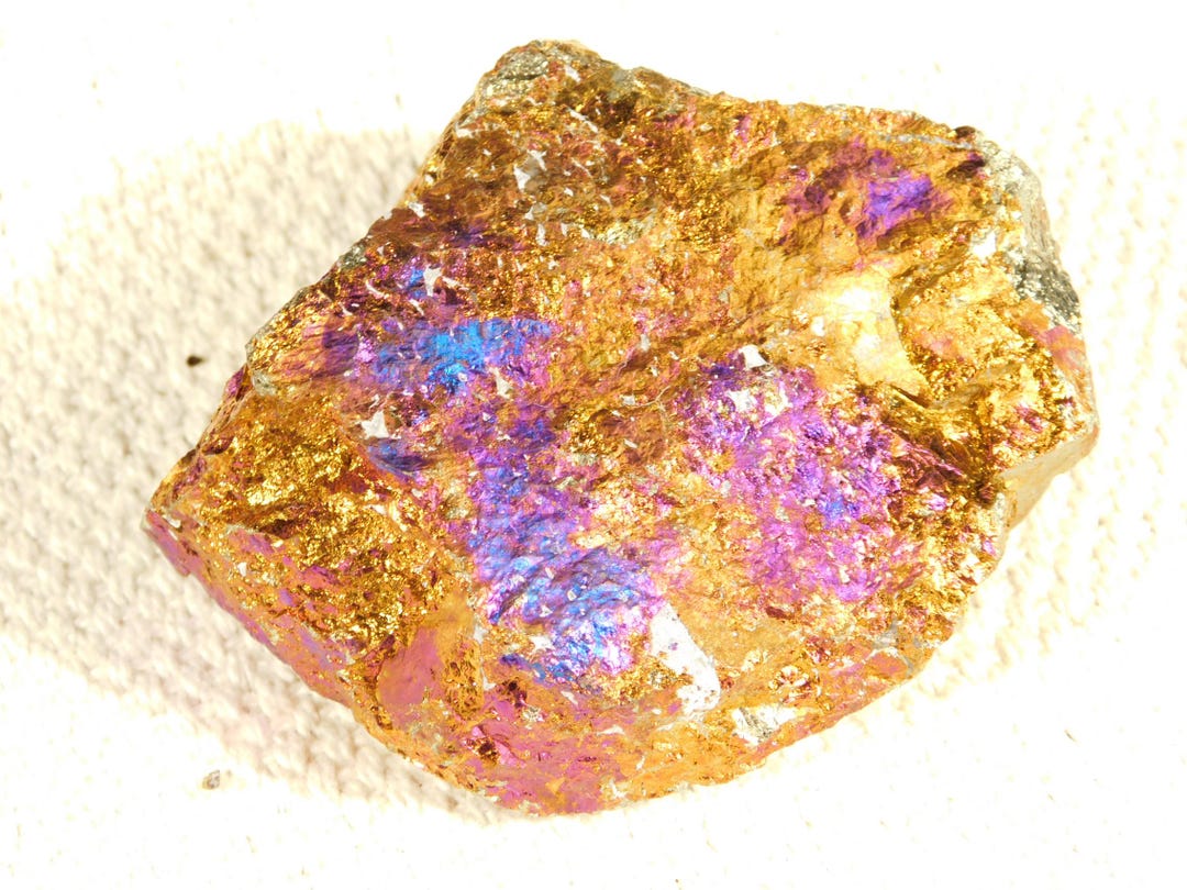 Larger! BRIGHT IRIDESCENT Peacock Copper Chalcopyrite or Peacock Ore ...