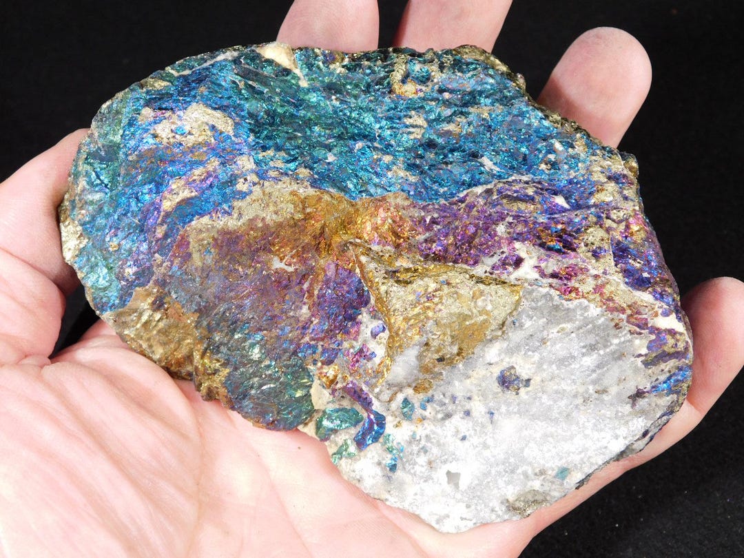 BIG! Bright IRIDESCENT Peacock Copper Chalcopyrite or Peacock Ore ...