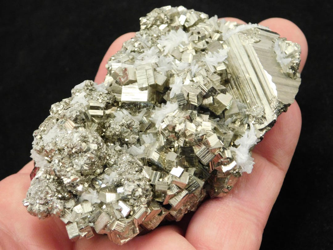 Wow AAA PYRITE Crystal CUBE Cluster With Druzy Quartz Crystals Peru ...