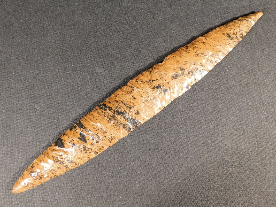 Huge! Ancient COLIMA Mahogany Obsidian Blade Knife or Spear Mexico ...