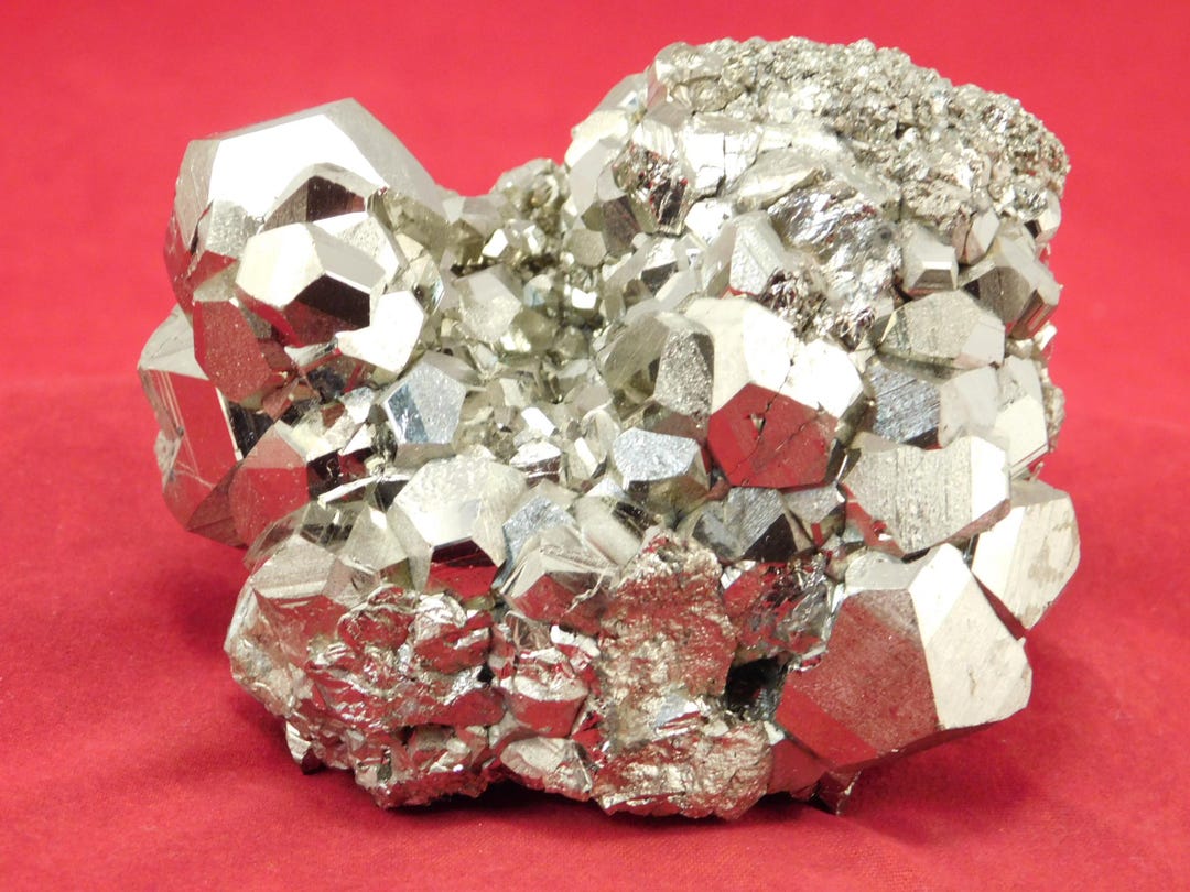Very NICE Big! Dodecahedron PYRITE Crystal Cluster 100% Natural Peru ...