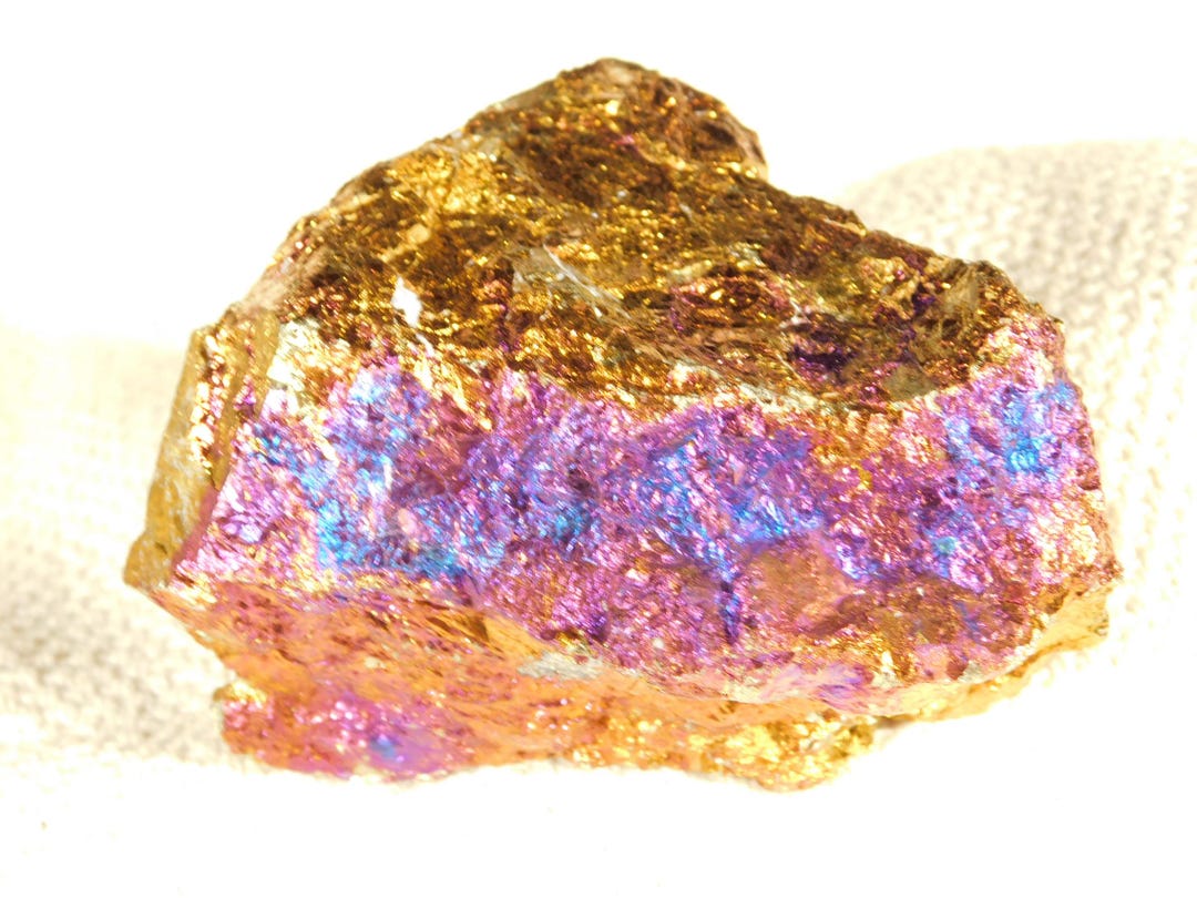 Big! BRIGHT IRIDESCENT Peacock Copper Chalcopyrite or Peacock Ore 535gr ...