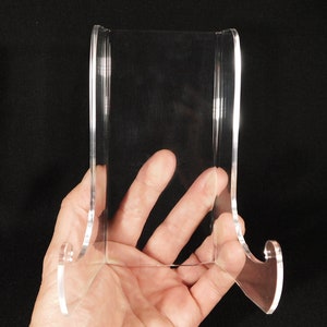 Easel Display Stand Clear Lucite Small Size for Plates, Pictures and ...