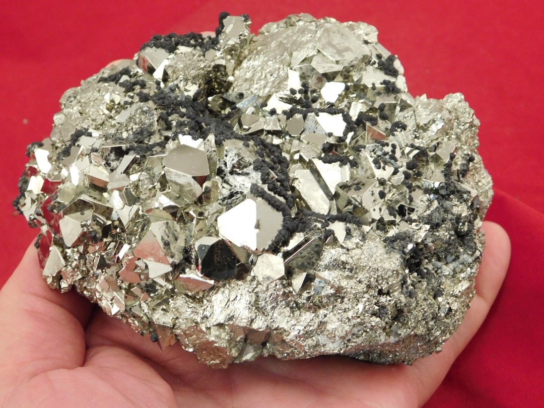 PYRAMID Shaped Crystals BIG Tetrahedron PYRITE Crystal Cluster Peru ...