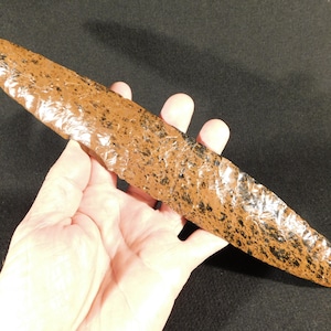 Huge Ancient COLIMA Mahogany Obsidian Blade Knife or Spear Mexico 189gr ...