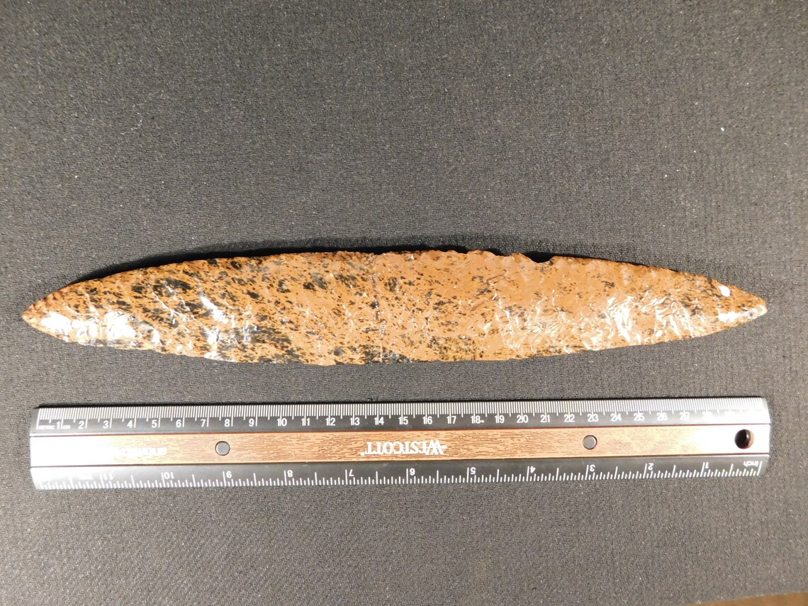 Huge! Ancient COLIMA Mahogany Obsidian Blade Knife or Spear Mexico ...