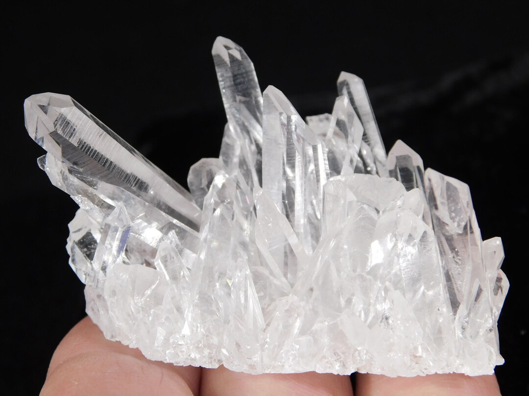 VERY TRANSLUCENT Quartz Crystal Cluster Collier Creek Arkansas 39.3gr ...