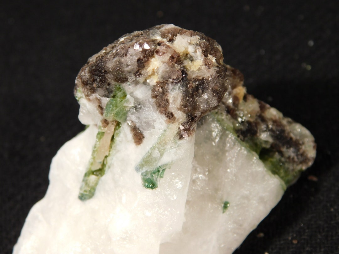 Green Verdelite Tourmaline Crystals With Lepidolite on Quartz! Brazil ...