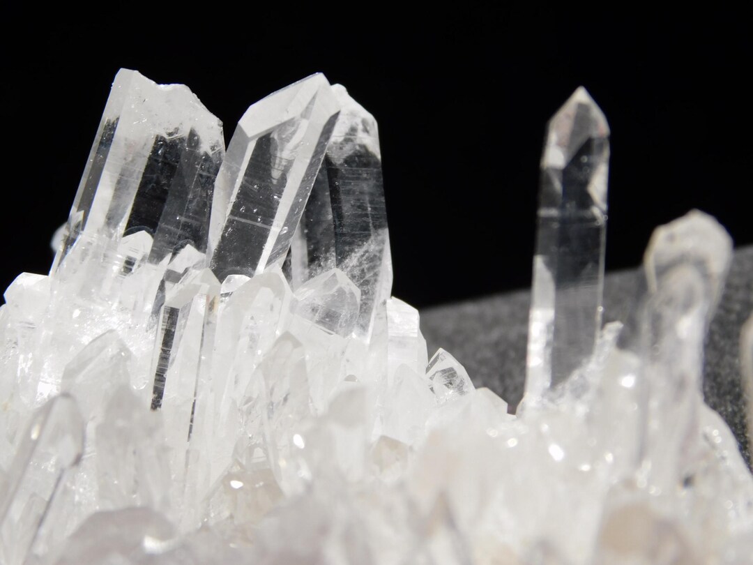 VERY! TRANSLUCENT Quartz Crystal Cluster Collier Creek Arkansas 57.5gr ...