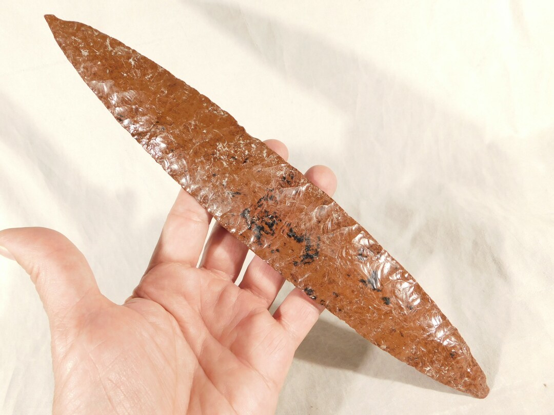 Huge! Ancient COLIMA Mahogany Obsidian Blade Knife or Spear Mexico 172 ...