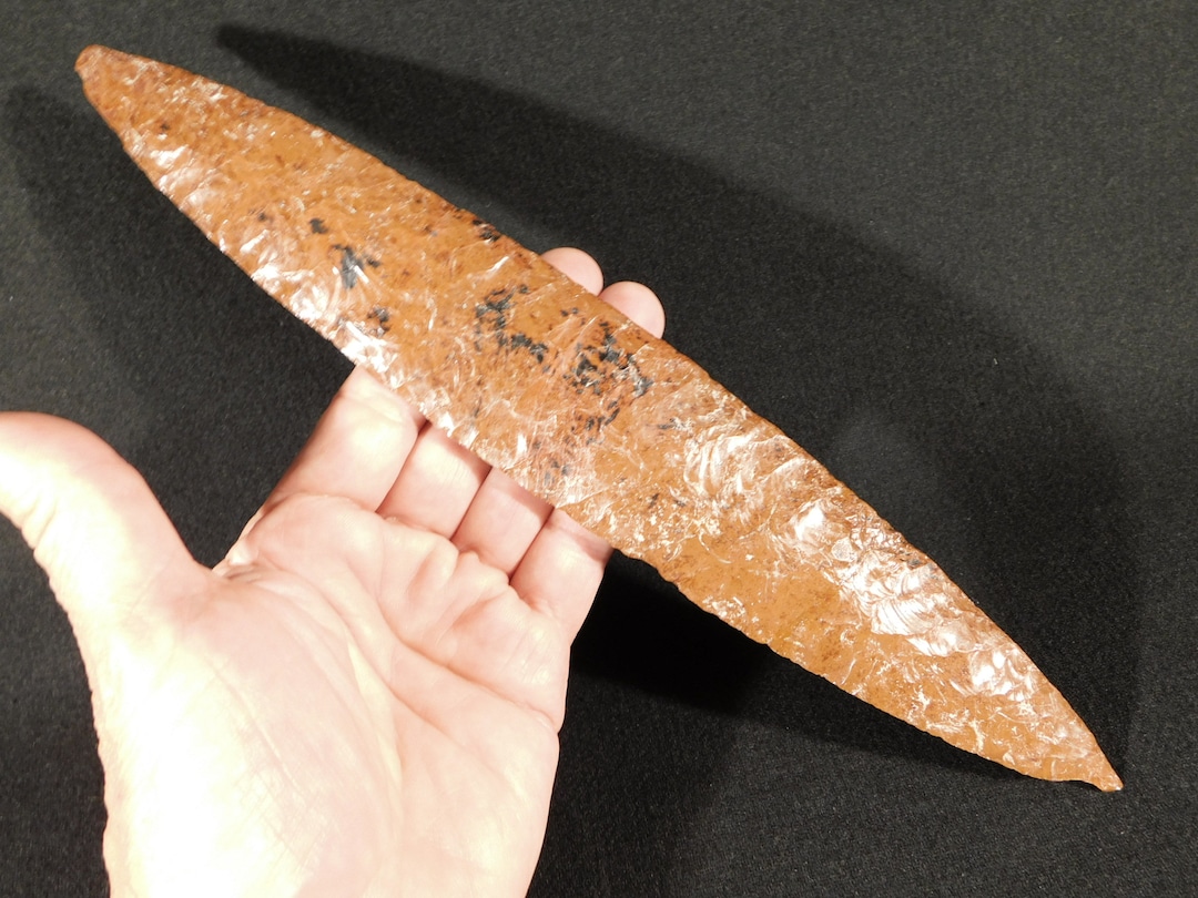 Huge! Ancient COLIMA Mahogany Obsidian Blade Knife or Spear Mexico 172 ...