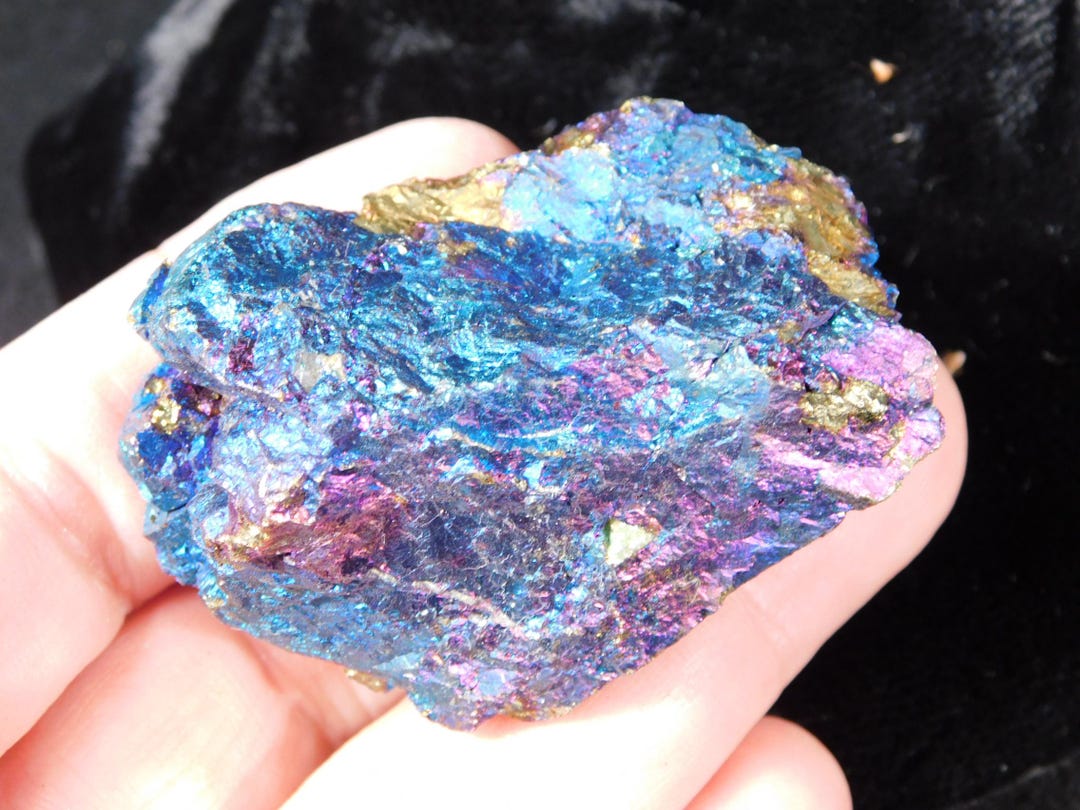 Bright IRIDESCENT Peacock Copper Chalcopyrite Peacock Ore Mexico 95.6gr ...