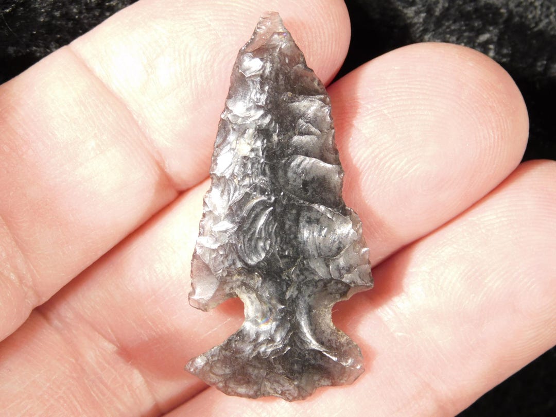 Ancient Semi Translucent Obsidian Arrowhead or Atlatl Point Oregon 7.40 ...